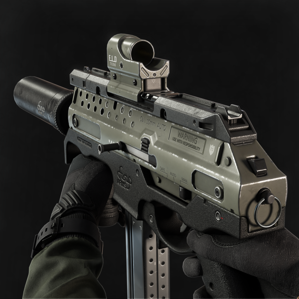 Auto Submachine Gun 10mm - Games Artist